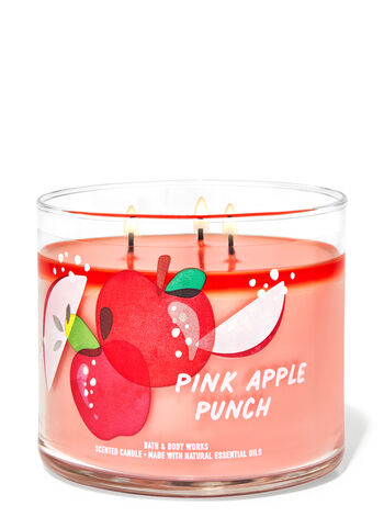 Buy Pink Apple Punch 3-Wick Candle Online | Bath & Body Works Singapore