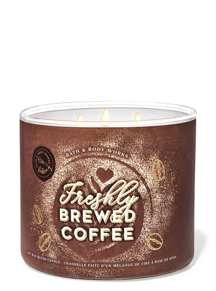 Buy Freshly Brewed Coffee 3-Wick Candle Online | Bath & Body Works ...