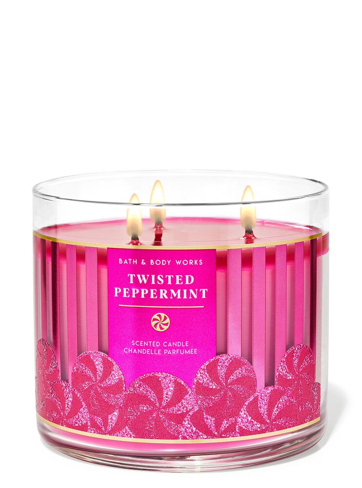 Buy Twisted Peppermint 3-Wick Candle Online | Bath & Body Works Singapore